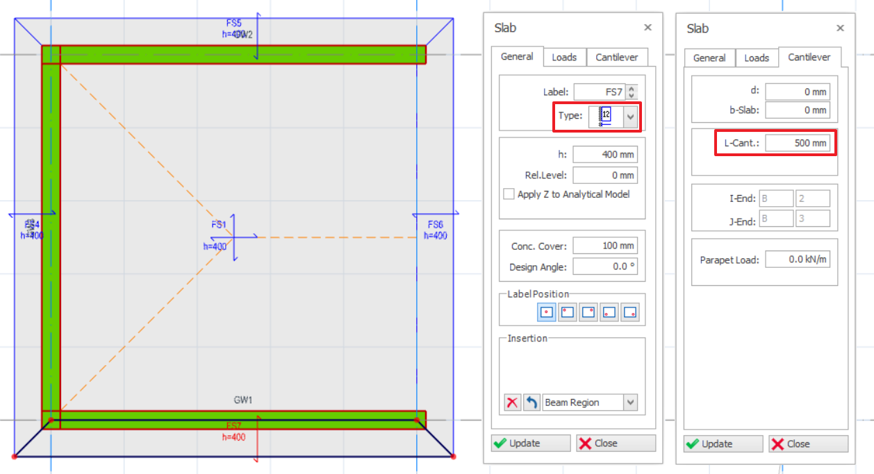 ProtaStructure : Raft Foundation and Piled Raft Foundation Example