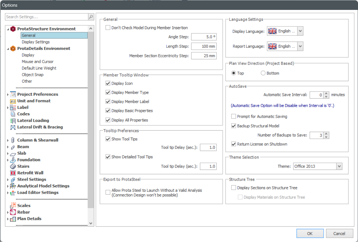 ProtaStructure Environment