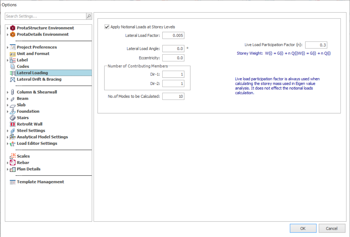 Project Settings/ Parameters