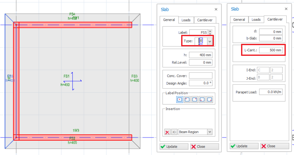 ProtaStructure : Raft Foundation and Piled Raft Foundation Example