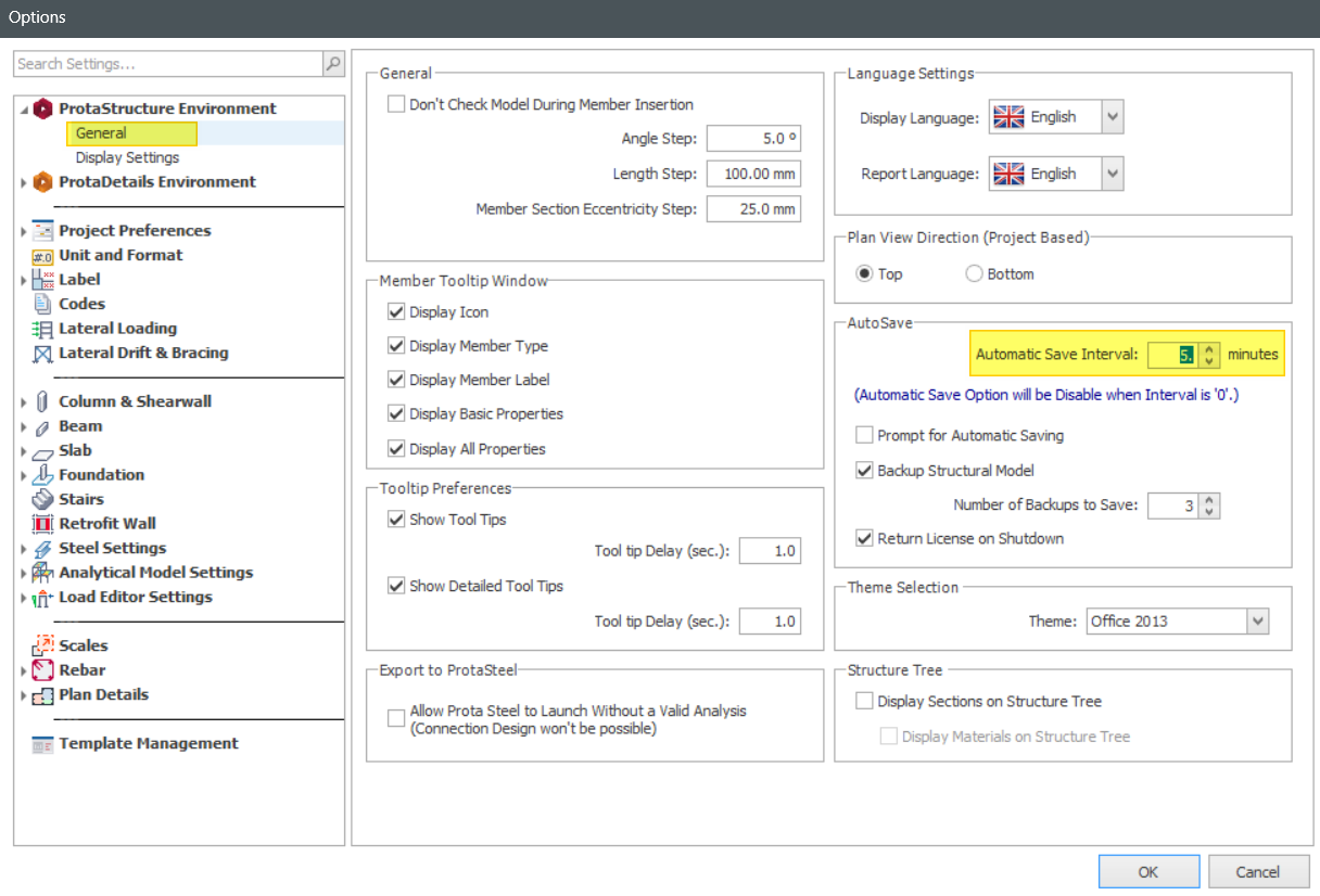 Managing Project Model via File Menu