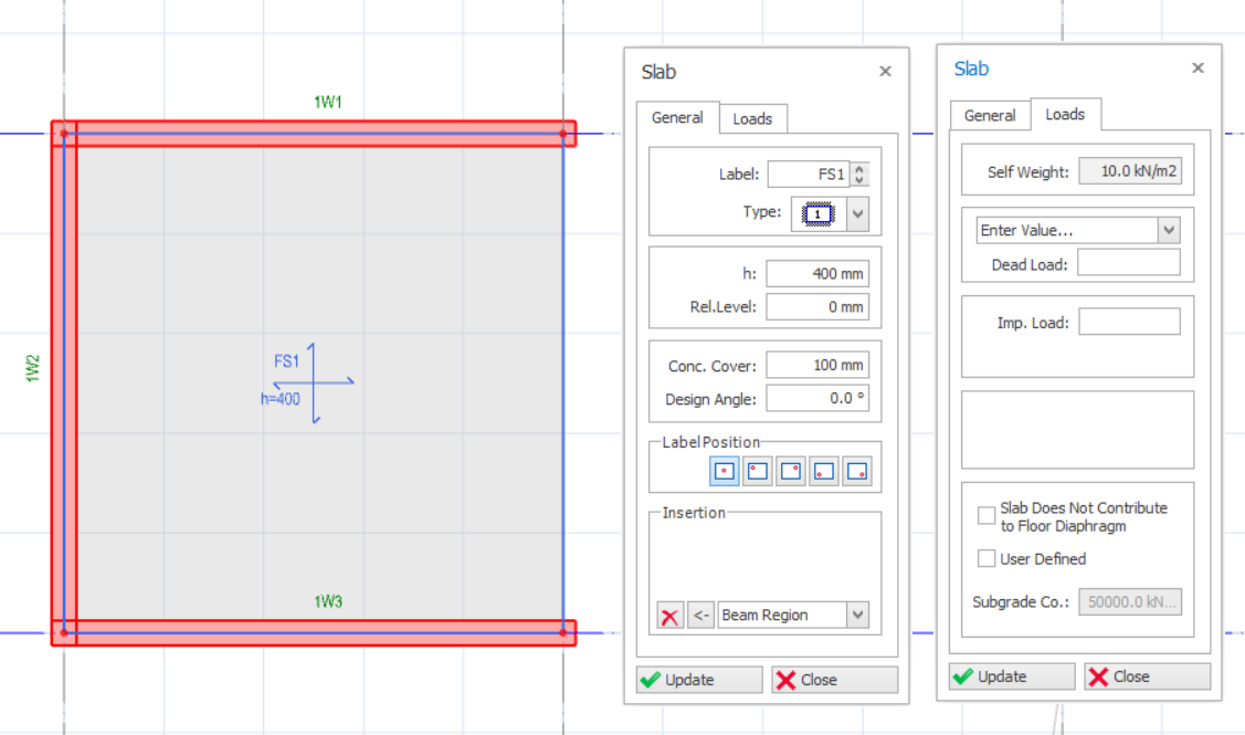 ProtaStructure : Raft Foundation and Piled Raft Foundation Example